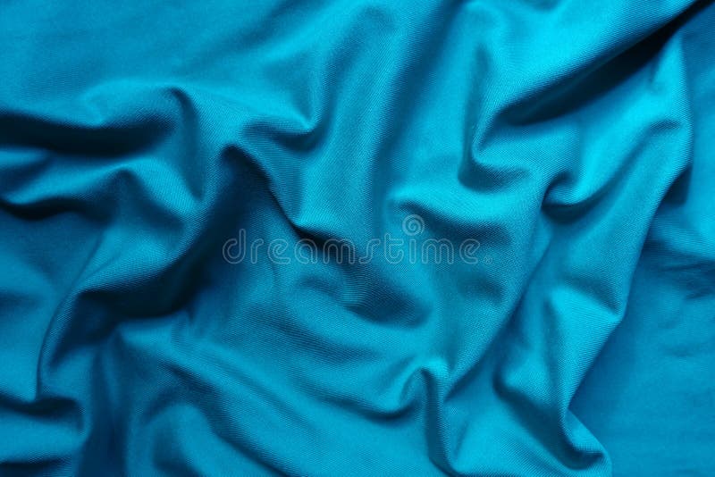 Texture of Draped Blue Polyester Fabric Stock Image - Image of pleats ...