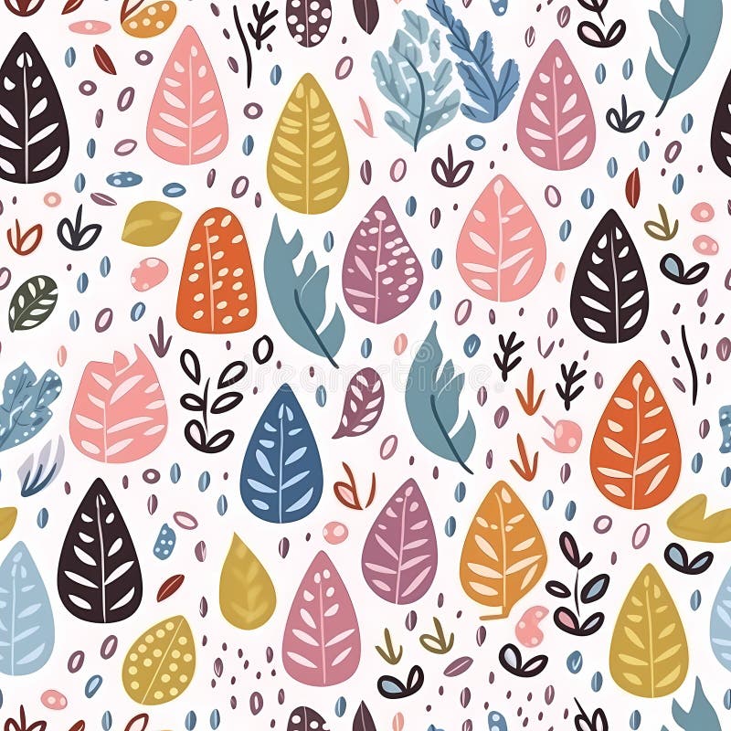 Texture of Drawn Trees Tilable Cute Trees Designed Marketing Texture ...