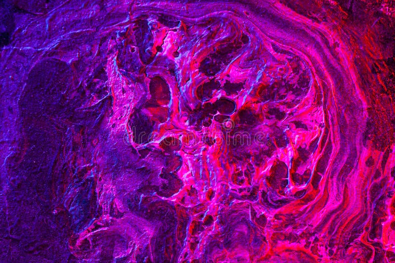 Texture of Dried Paint in Neon Light. Abstract Background Stock Image ...