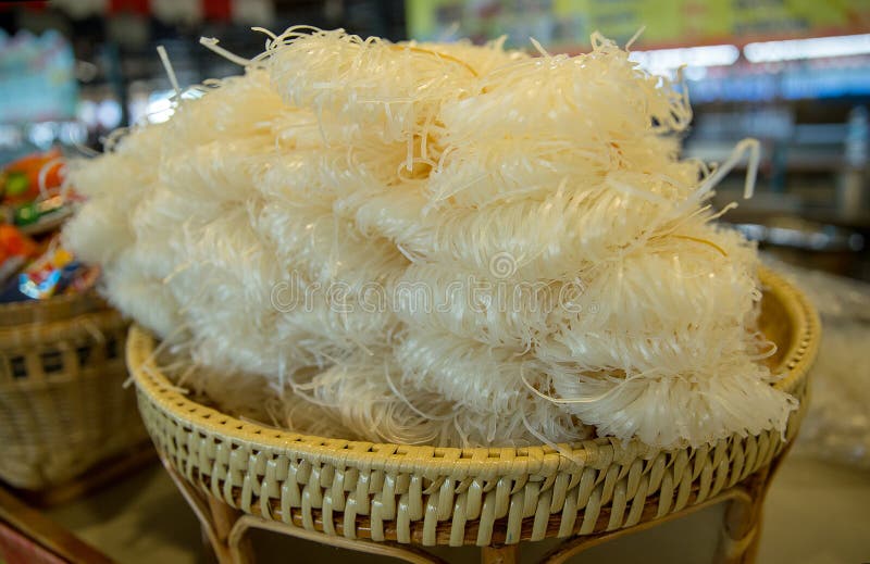 The Texture of Dried Thin Rice Noodles Stock Photo - Image of chinese ...
