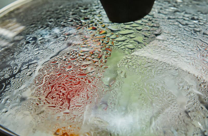 Texture of Drops on Glass Cover with Selective Focus, Background Stock ...