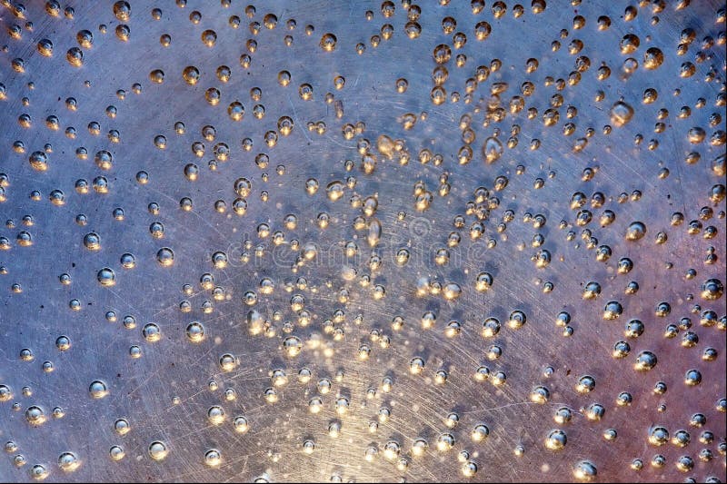 Texture: Drops on Hot Metal Surface Stock Photo - Image of column ...