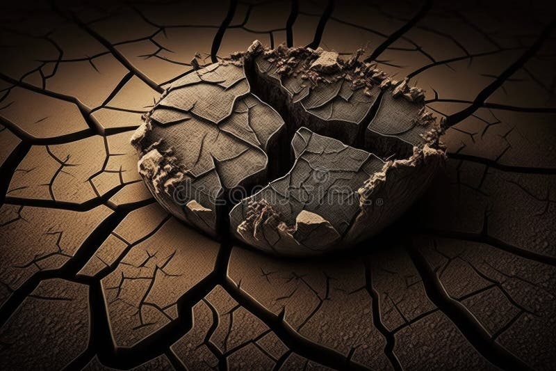 Texture of Dry and Cracked Earth, Effects of Drought, Generative AI ...