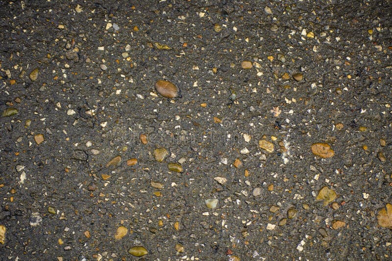 Texture of Dry Gray Asphalt with Pebbles and Small Stones. Concept of ...
