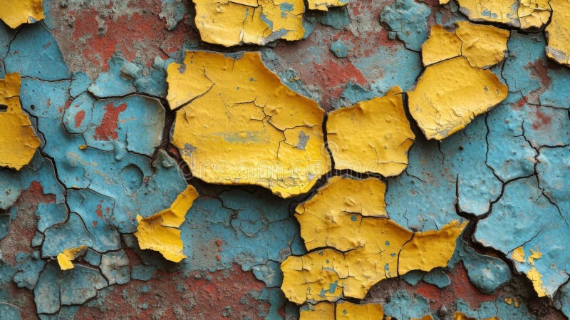 Texture of Drying Paint Showing the Formation of Small Cracks and ...