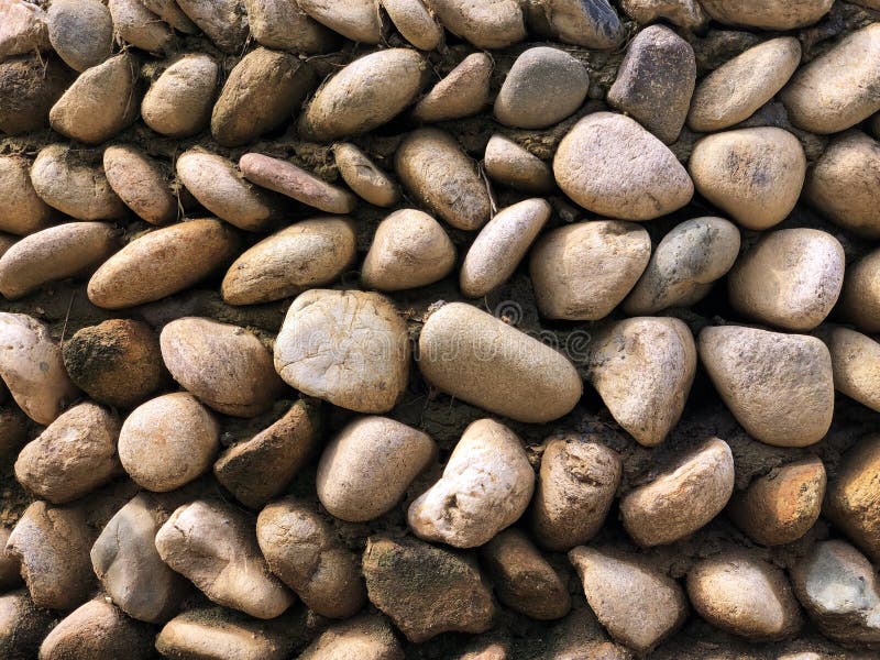 Texture Du Mur En Pierre Gravier Ovale Photo stock - Image du ...