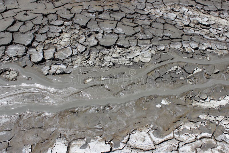 Texture of the Earth`s Surface and Cracks Next To the Cold Mud Volcano ...