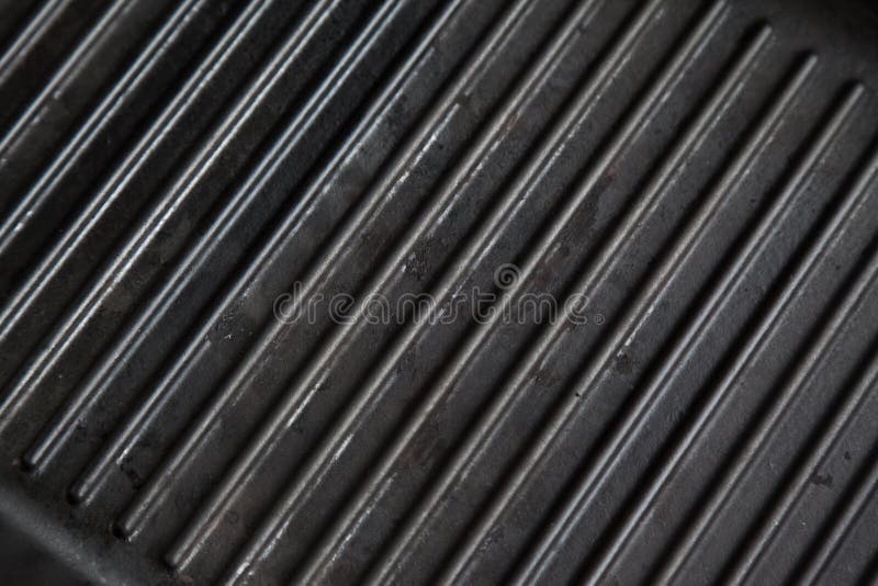 Texture of Empty Black Cast Heavy Iron Grill Pan, Modern Kitchen ...