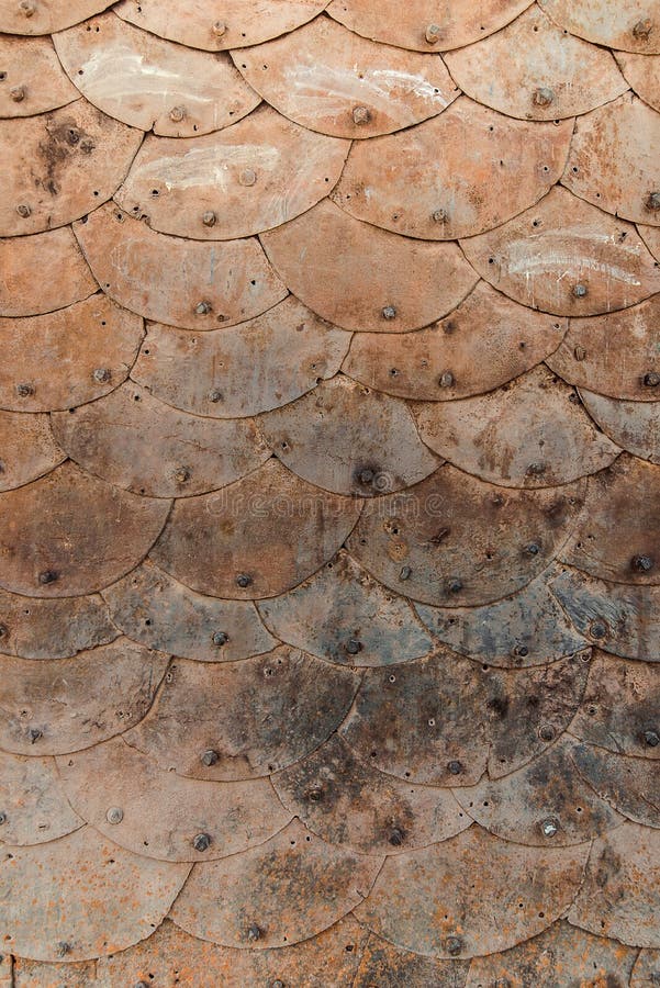 Texture of Encient Gate from Rusty Metal Round Plates with Rust Stock ...