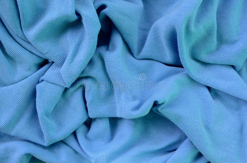 The Texture of the Fabric in Blue Color. Material for Making Shirts and ...