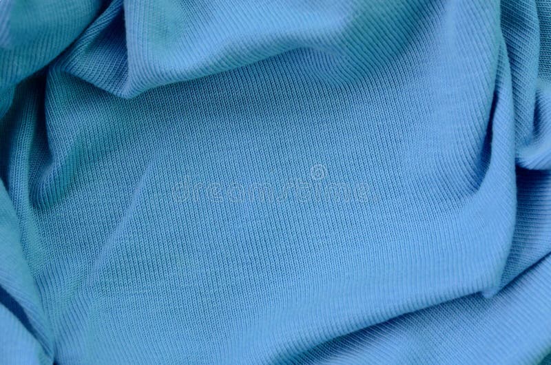The Texture of the Fabric in Blue Color. Material for Making Shirts and ...