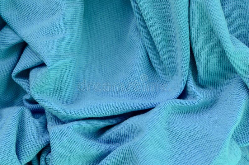 The Texture of the Fabric in Blue Color. Material for Making Shirts and ...