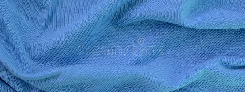 The Texture of the Fabric in Blue Color. Material for Making Shirts and ...