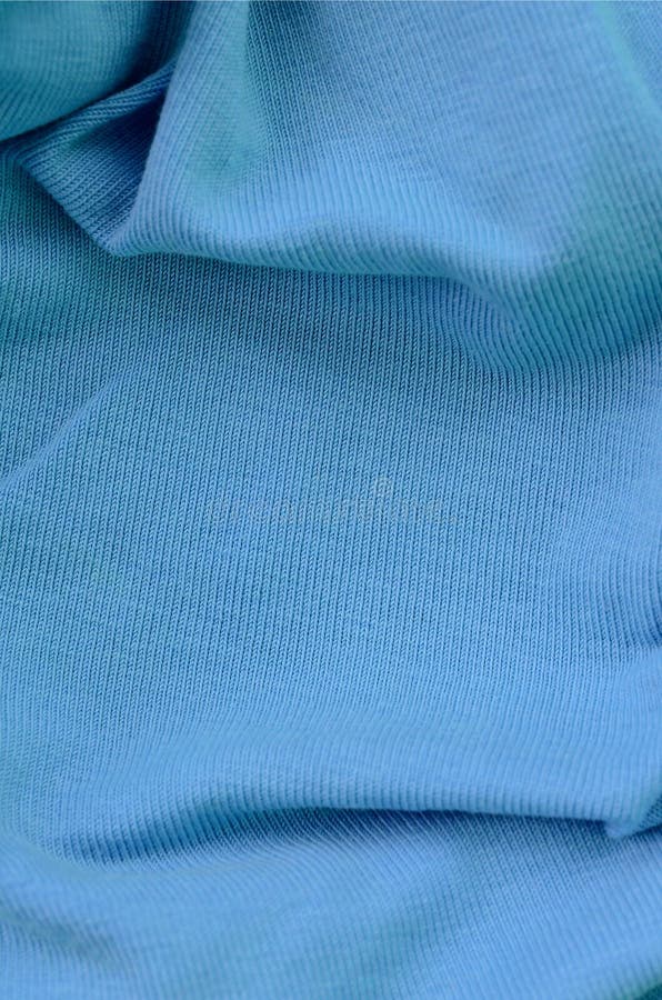The Texture of the Fabric in Blue Color. Material for Making Shirts and ...