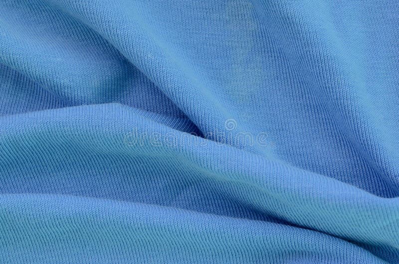 The Texture of the Fabric in Blue Color. Material for Making Shirts and ...