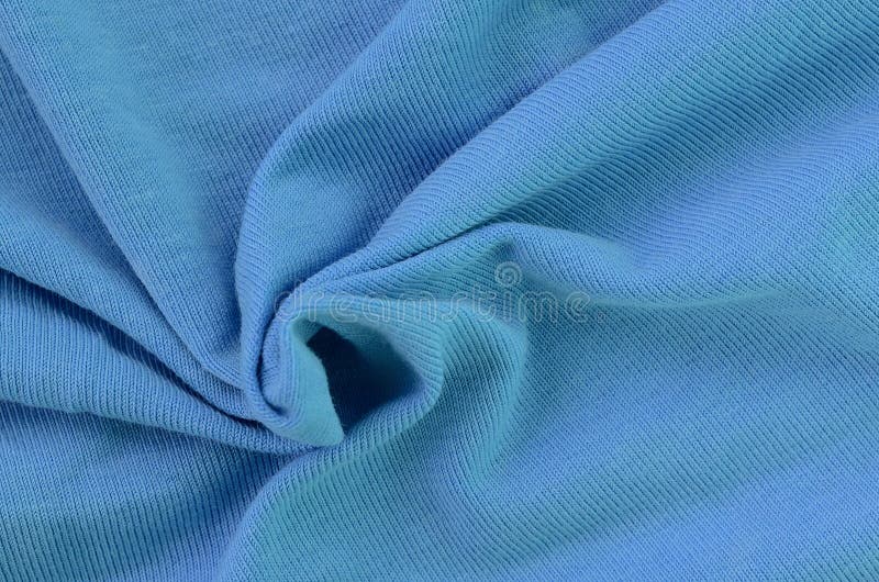 The Texture of the Fabric in Blue Color. Material for Making Shirts and ...