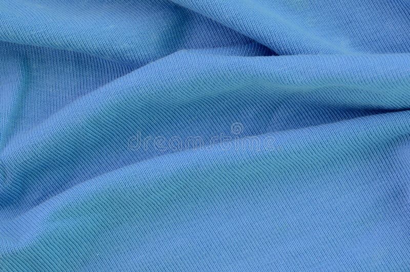 The Texture of the Fabric in Blue Color. Material for Making Shirts and ...