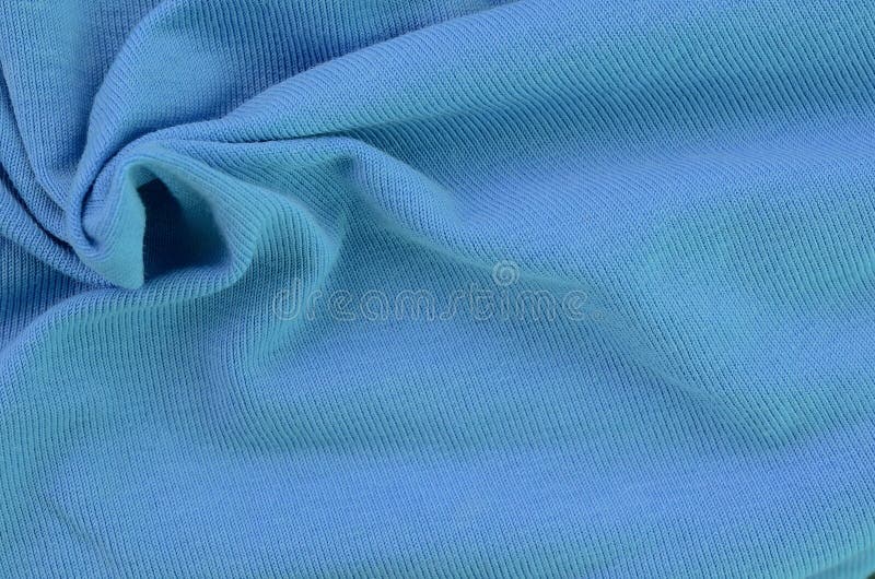 The Texture of the Fabric in Blue Color. Material for Making Shirts and ...