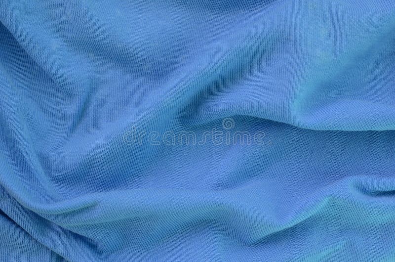 The Texture of the Fabric in Blue Color. Material for Making Shirts and ...