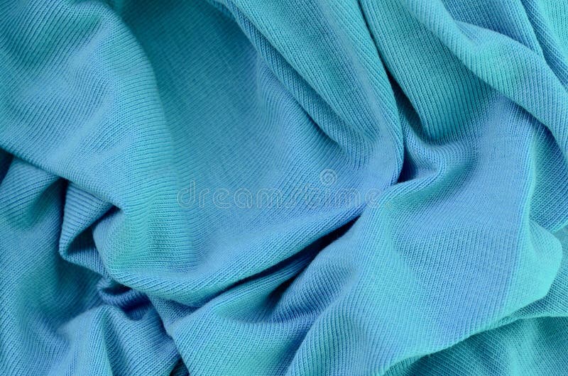 The Texture of the Fabric in Blue Color. Material for Making Shirts and ...
