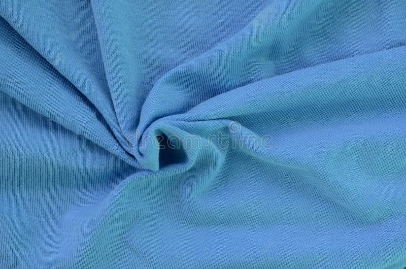 The Texture of the Fabric in Blue Color. Material for Making Shirts and ...