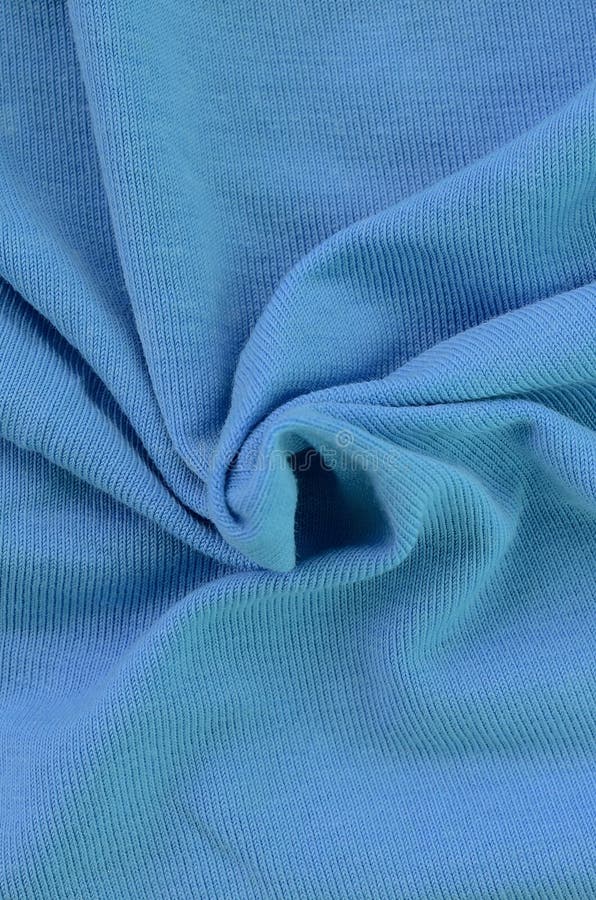 The Texture of the Fabric in Blue Color. Material for Making Shirts and ...