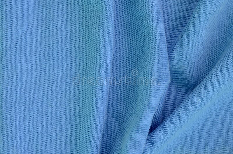 The Texture of the Fabric in Blue Color. Material for Making Shirts and ...