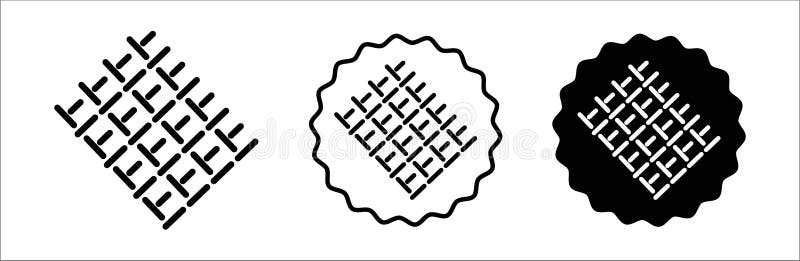 Texture Fabric Icon Logo Set Vector Stock Vector - Illustration of ...