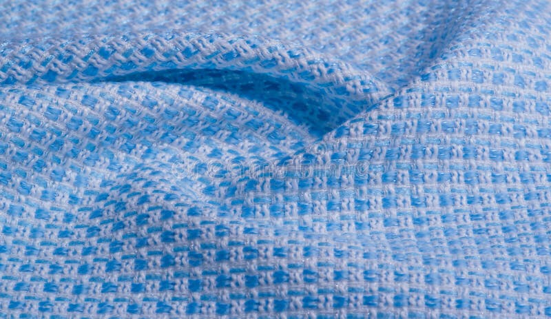 Texture, Fabric, Pattern. Large Weave of Blue and White Threads ...