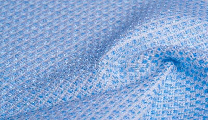 Texture, Fabric, Pattern. Large Weave of Blue and White Threads ...