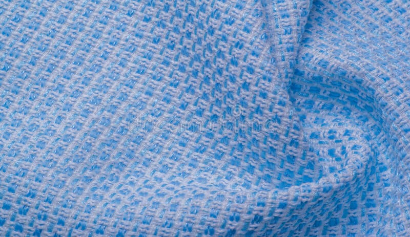 Texture, Fabric, Pattern. Large Weave of Blue and White Threads ...