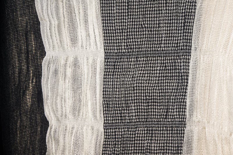 Black and White Shawl Pattern, Textile Background, Cotton Seamless ...