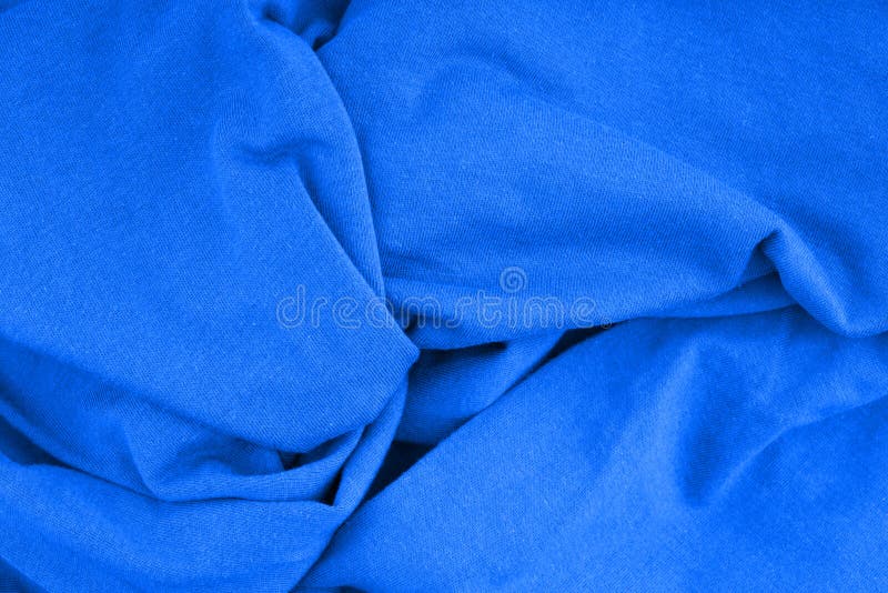 The Texture of the Fabric is Saturated Blue Stock Image - Image of ...