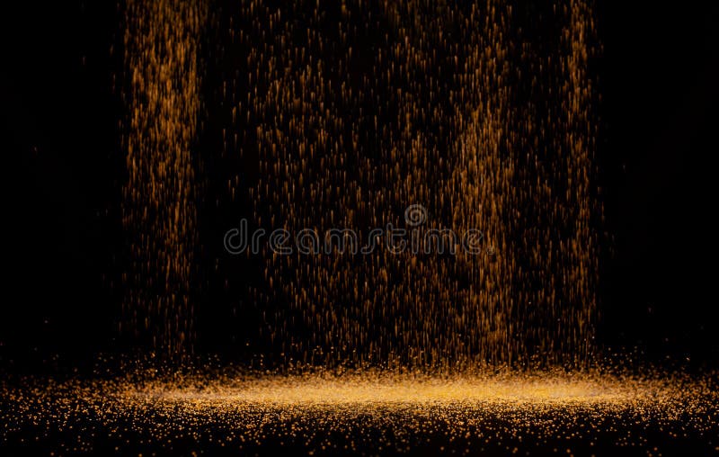 The Texture of the Fall of Gold Particles Stock Image - Image of design ...