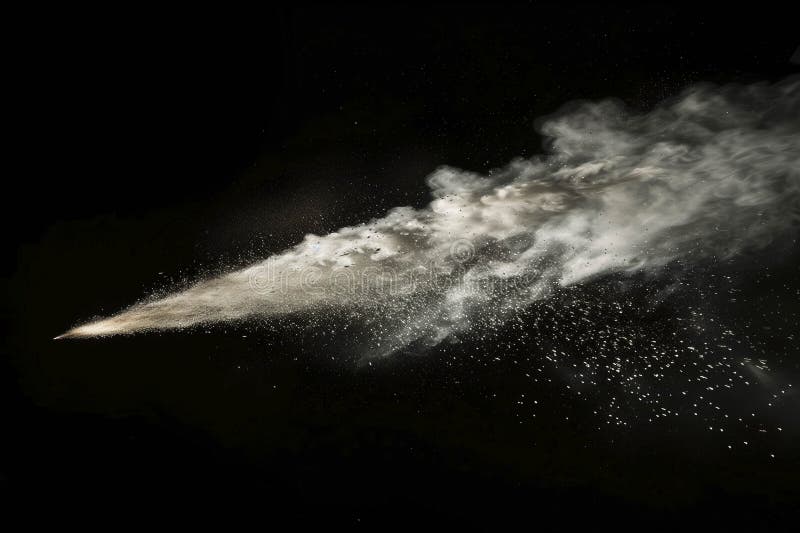 Texture of a Falling Comet with Sparks, Smoke and a Trail of Particles ...