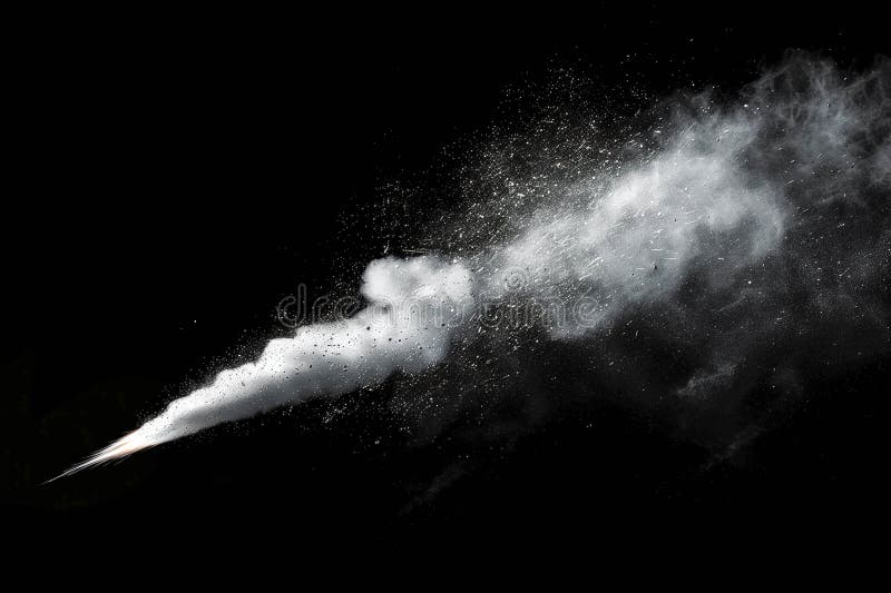 Texture of a Falling Comet with Sparks, Smoke and a Trail of Particles ...