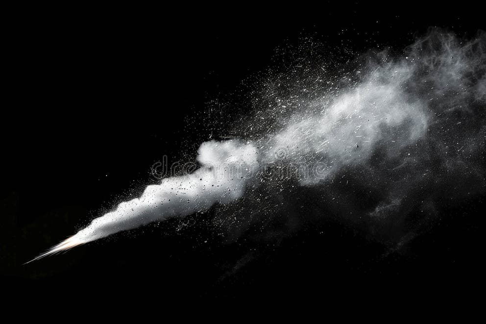 Texture of a Falling Comet with Sparks, Smoke and a Trail of Particles ...