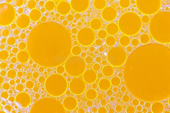 Texture of Fat or Oil with Yellow Bubbles. Background of Fat Bubbles ...