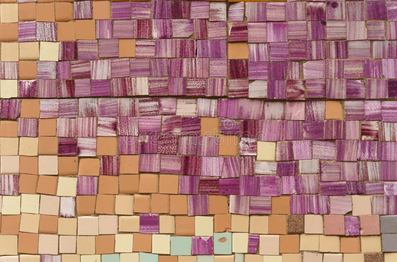 Abstract Background, Glossy Texture of Mosaic Tiles on the Wall. Stock ...