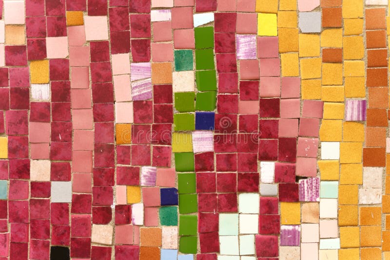 Abstract Background, Glossy Texture of Mosaic Tiles on the Wall. Stock ...