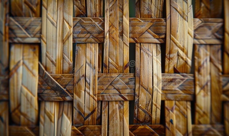 Texture of Finely Woven Bamboo Matting Stock Photo - Image of surface ...