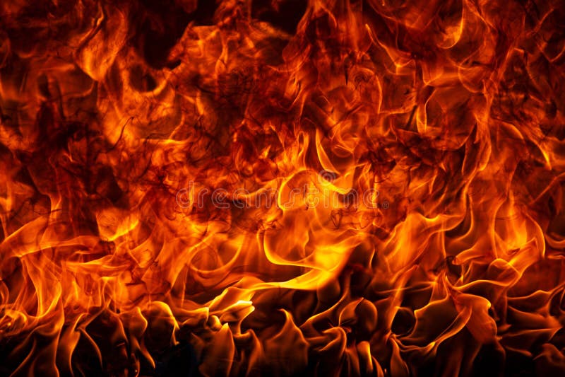 Texture of Fire on a Black Background. Abstract Fire Flame Background ...