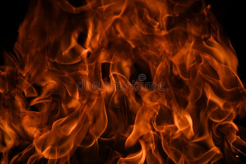 Texture of Fire on a Black Background. Abstract Fire Flame Background ...
