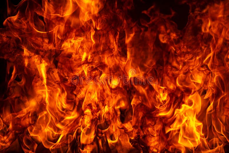 Texture of Fire on a Black Background. Abstract Fire Flame Background ...