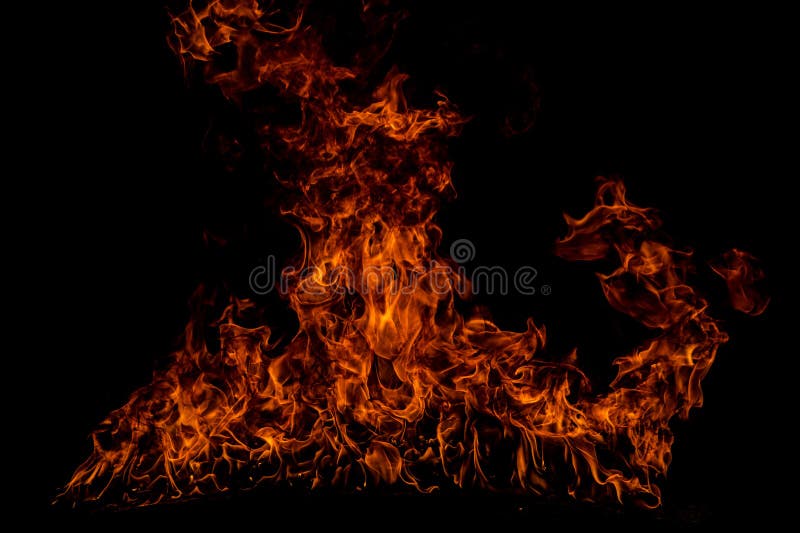 Texture of Fire on a Black Background. Abstract Fire Flame Background ...