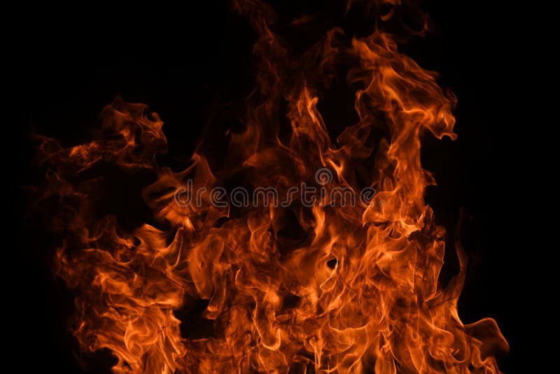 Texture of Fire on a Black Background. Abstract Fire Flame Background ...
