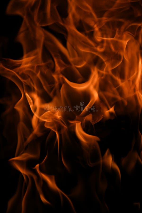 Texture of Fire on a Black Background. Abstract Fire Flame Background ...