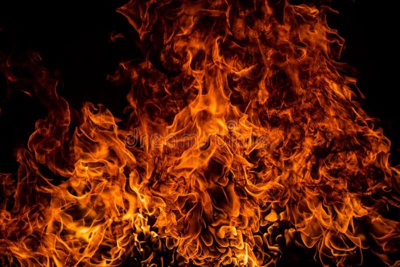 Texture of Fire on a Black Background. Abstract Fire Flame Background ...