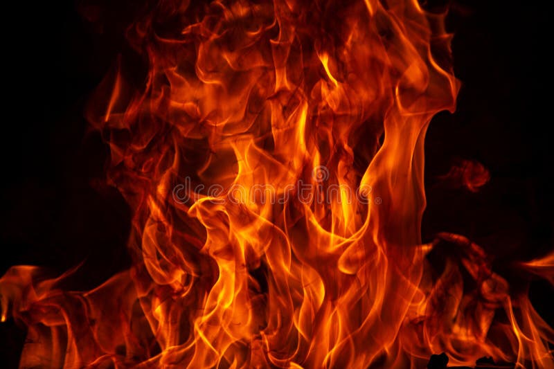 Texture of Fire on a Black Background. Abstract Fire Flame Background ...