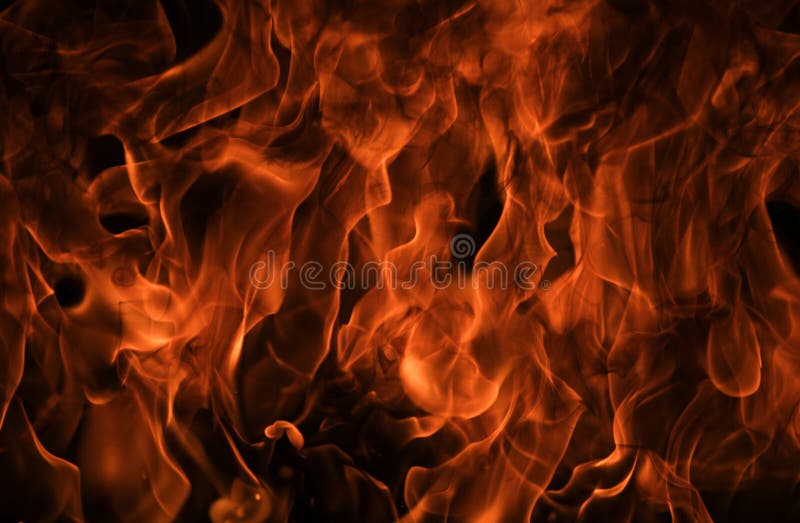 Texture of Fire on a Black Background. Abstract Fire Flame Background ...